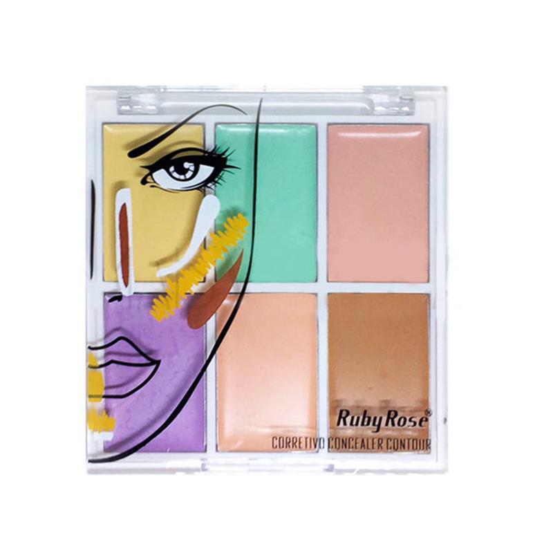 Ruby Rose Corretivo Concealer Contour 6 Cores HB-8089 | Mais Vaidosa ...