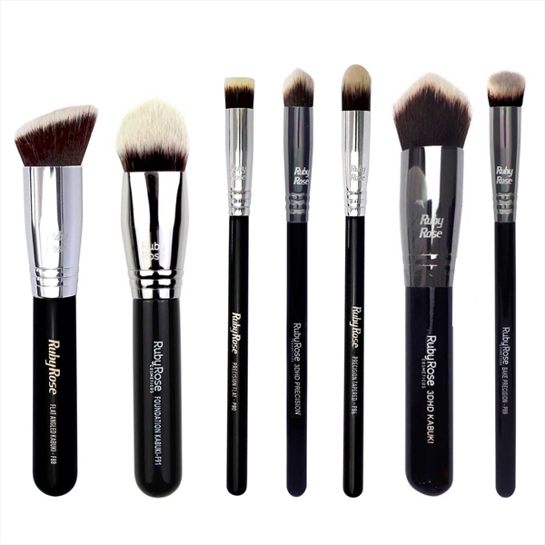 Kit Ruby Rose Pincel Linha Profissional 25 Pincéis Maquiagem | Mais ...