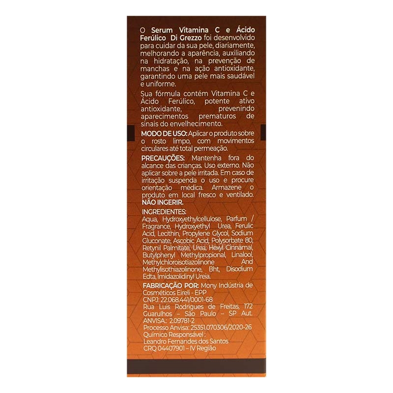Sérum Facial Vitamina C & Ácido Ferúlico Di Grezzo| Mais Vaidosa ... Sérum Facial Vitamina C & Ácido Ferúlico Di Grezzo| Mais Vaidosa ...