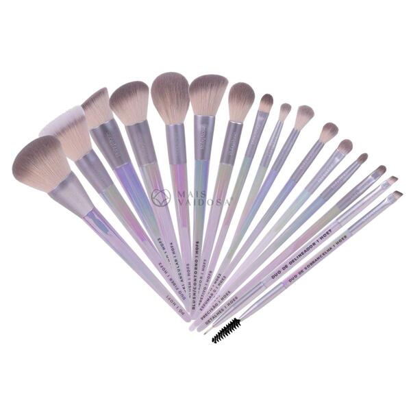 Kit Linha Completa 16 Pincéis Holographic Ruby Rose | Mais Vaidosa ...